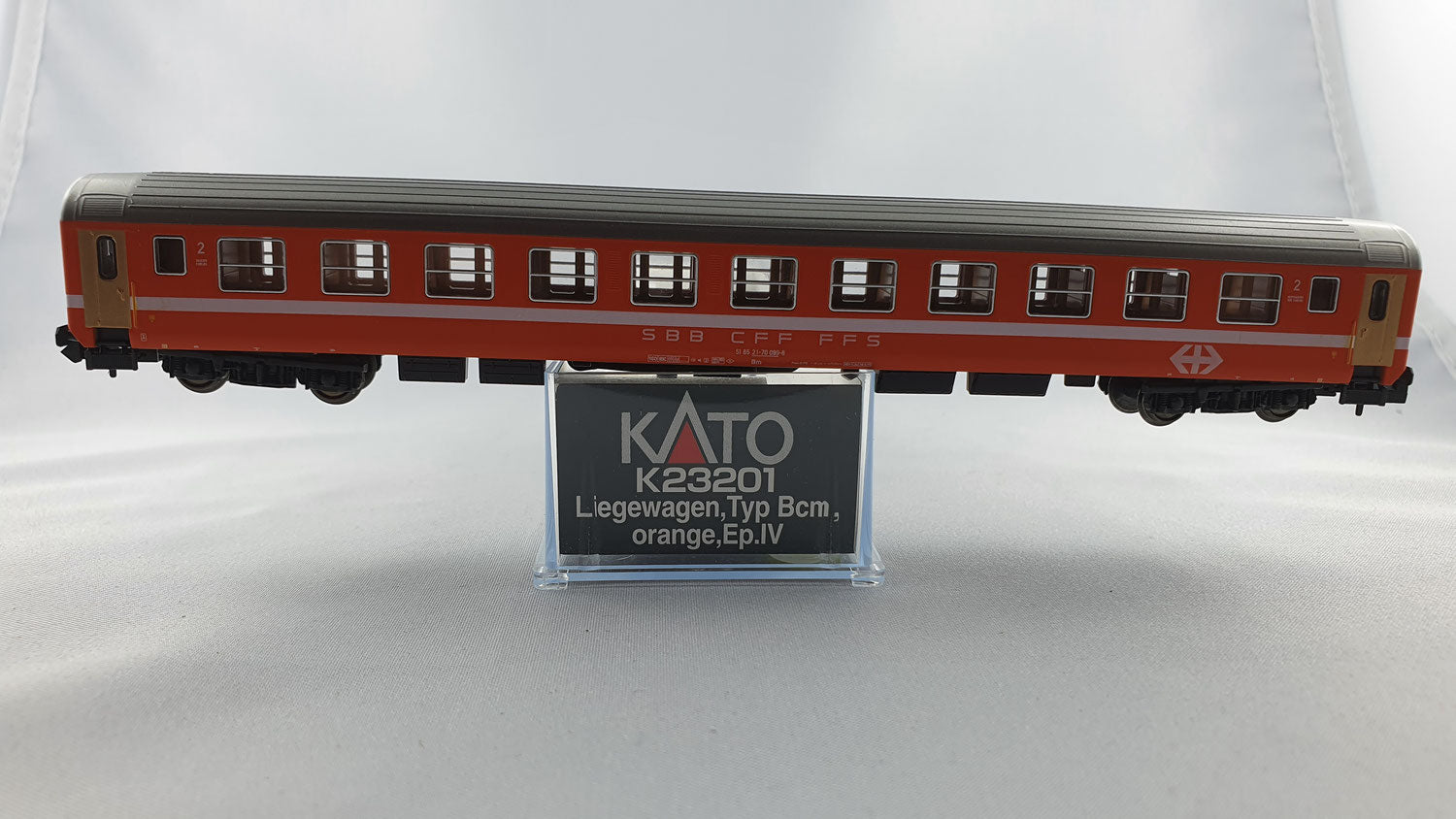 Kato K23201 SBB 2nd Class Orange Couchette Car with Lighting, Original ...